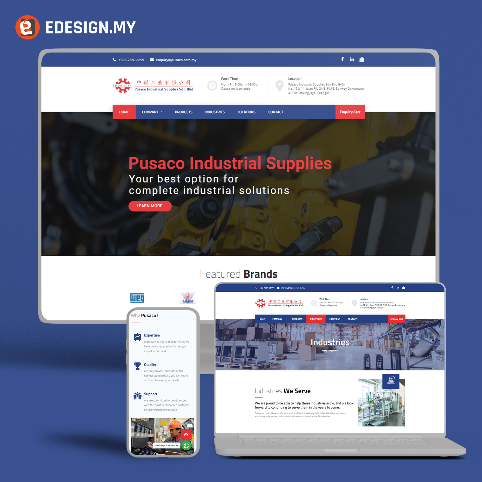 Website Development & Catalog Design for Leading Industrial Supplier